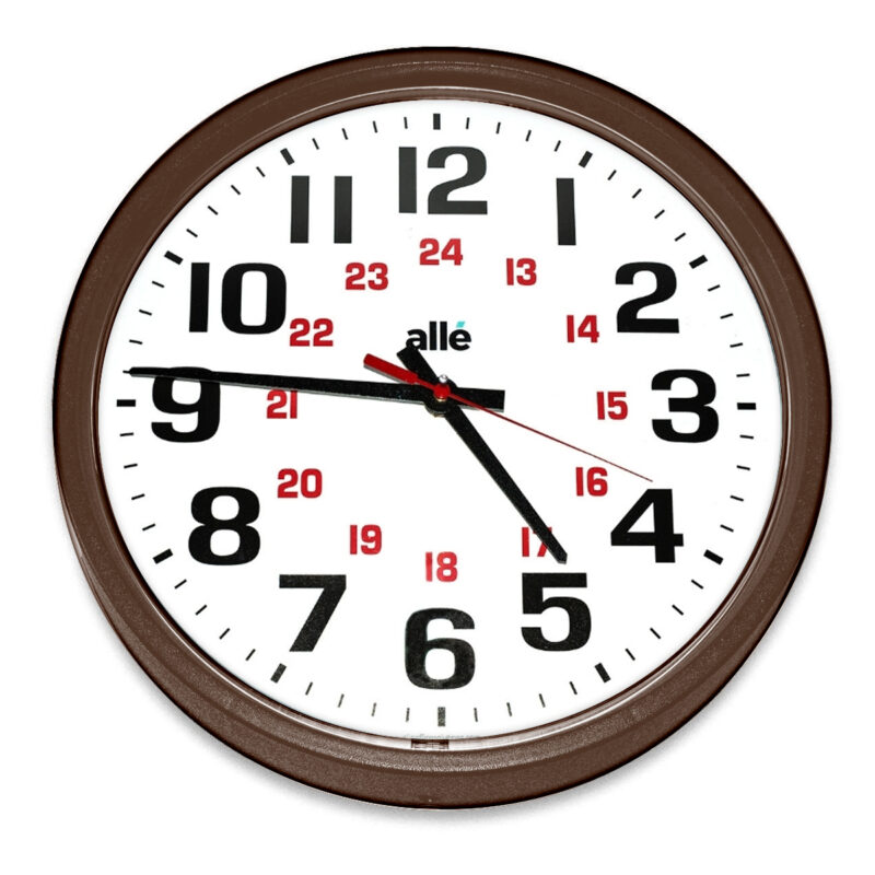 24-Hour Analog Wall Clock - Allé Office Solutions