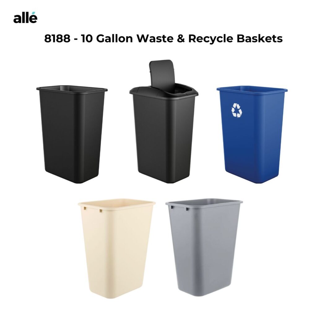Plastic Rectangular Waste & Recycle Baskets - Allé Designs